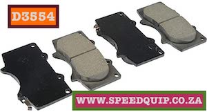 BRAKE PADS D3554:TOYOTA FJ CRUISER 4.0 V6 1GR-FE 6 Cyl 2011-2017 FRONT SET - SPEEDQUIP AUTO ...